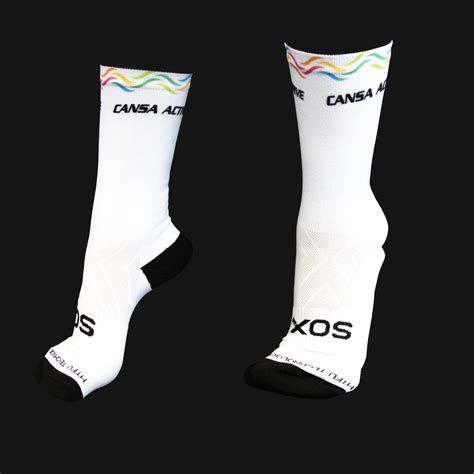 Cansa Active Sox Socks White Cansa Eshop