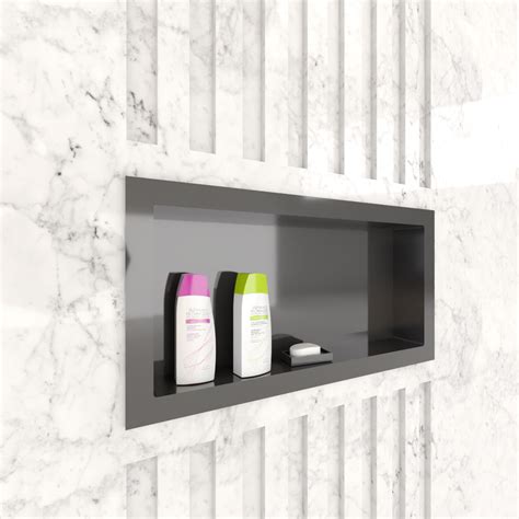 Nicho De Parede Embutir Para Banheiro E Cozinha 30x60 Preto Gregue