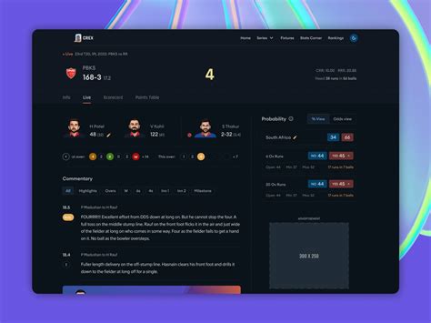 Crex Live Cricket Website By Malika Singh