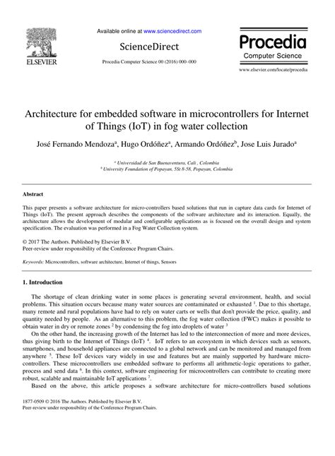 Pdf Architecture For Embedded Software In Microcontrollers For