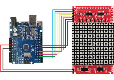 Dot Matrix 16x16 Red Led Display Module Arduino Compatible Ebay