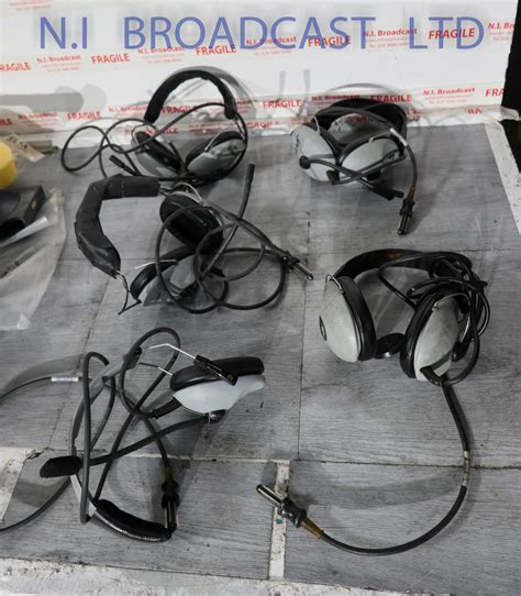 Package Of 5x Sagem Camera Intercom Headsets With Microphone N I Broadcast Ltd