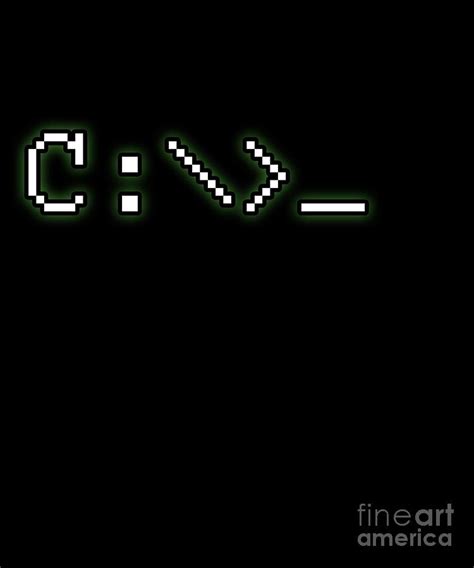 C Prompt Dos Program Line Command Nerdy Fun Digital Art By Sassy Lassy