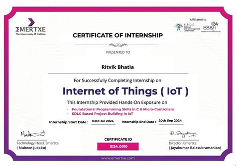Ritvik Bhatia On Linkedin Iot Internship Skilldevelopment