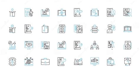 Information Handling Linear Icons Set Retrieval Management Processing Storage Distribution