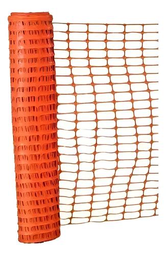 Malla De Seguridad Naranja Para Construcción X 45 Mts Naranja Fluor
