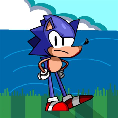 Pixilart Sonic Waiting Pose By Ur Average Rena