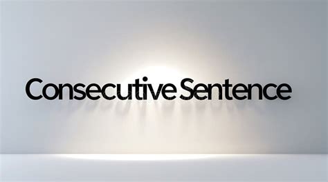 Text Artwork Featuring The Phrase Consecutive Sentence Displayed On A