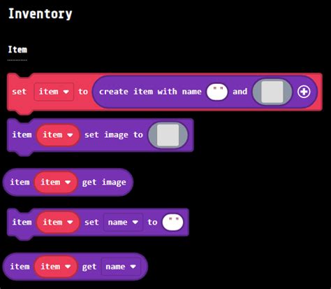 Inventory Extension Show Tell Microsoft MakeCode