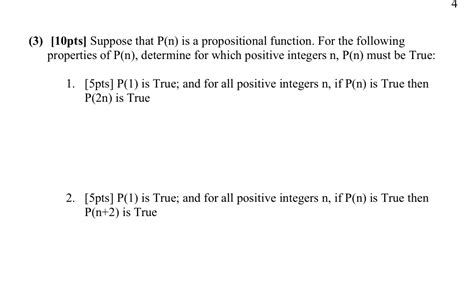 solved 4 3 10pts] suppose that p n is a propositional