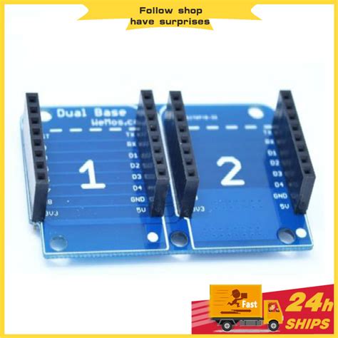 Dual Socket Shield Dual Base Shield For Wemos D1 Mini Nodemcu Esp8266