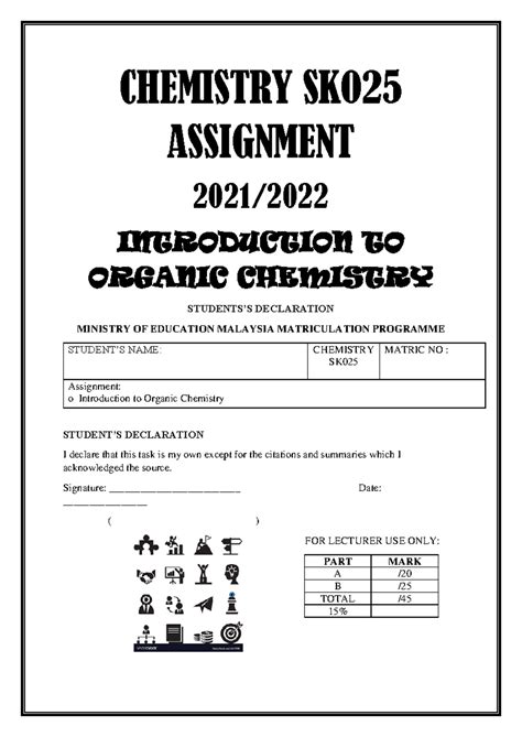 Question Assignment Sk025 2021 2022 Edit 13 Feb 2 Chemistry Sk