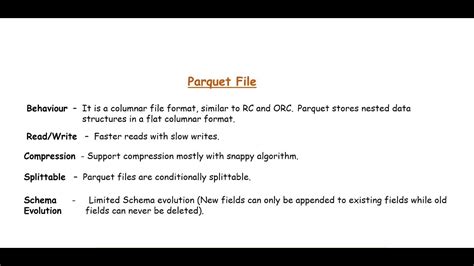 parquet file avro file rc orc file formats in hadoop different