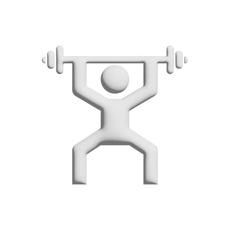 Weight Lifting Icon 3d Design For Application And Website Presentation