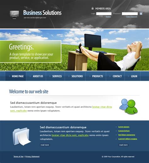 Landscapes Css Template 6124 Business Website Templates