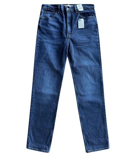 LEVI'S Темно-синие хлопковые прямые джинсы для женщин – купить в ...