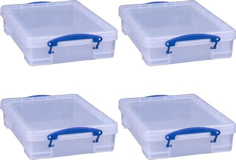 Really Useful Box 4 Liter Plastic Stackable Storage Container Wsnap