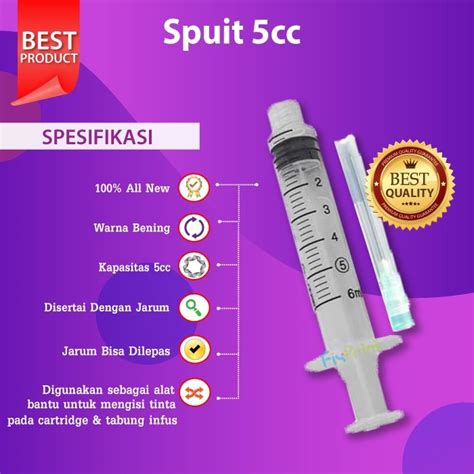 Suntikan Refill Tinta Catrid Ukuran 5cc Plus Jarum Lazada Indonesia