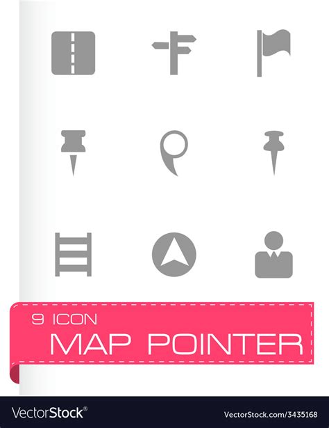 Map Pointer Icons Set Royalty Free Vector Image