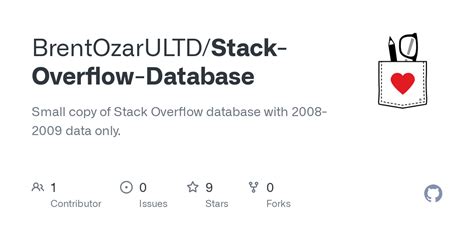 Github Brentozarultdstack Overflow Database Small Copy Of Stack Overflow Database With 2008