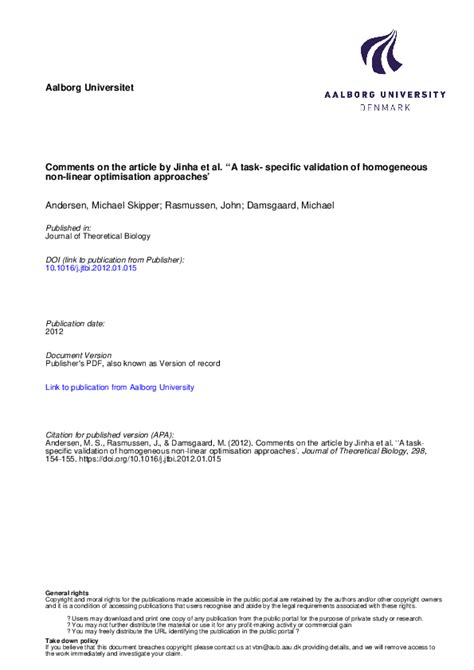 pdf comment on ‘a task specific validation of homogeneous non linear
