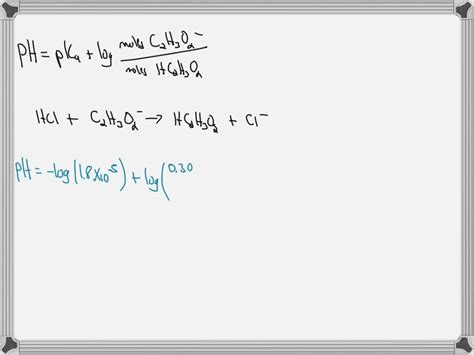 Solved Determine A The Ph Of The Buffer Solution Prepared With 0 300 Mol Of Hc2h3o2 And 0 300