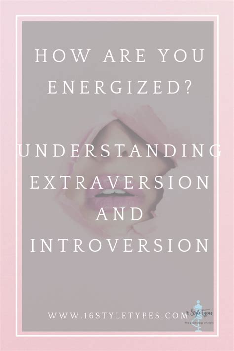 How Are You Energized Understanding Extraversion And Introversion 16 Style Types