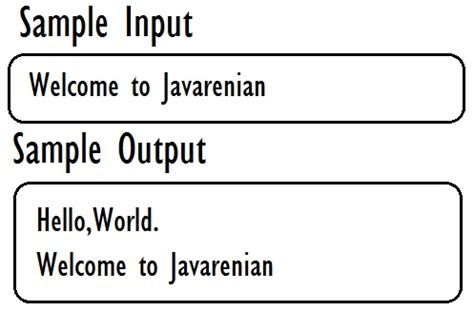 Javarenian Basic Java Program You Must Save A Line Of Input From Stdin To A Variable Print