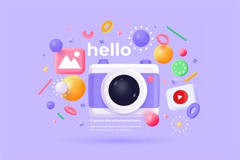 그림자와 함께 파스텔 바탕에 3d 최소 사진 카메라 3d 간단한 스 카메라 아이콘 개념 창의적인 사진을위한 부피 디자인 고립된 렌즈 3d 터 렌더 일러스트레이션 프리미엄 벡터