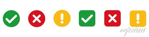 Check Mark And X Set Icon Simple Web Buttons Checkmarks And Adesivos Para A Parede Teia