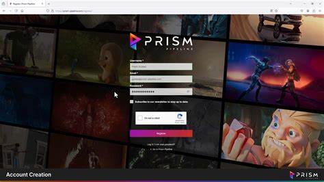 Account Creation — Prism Pipeline Documentation