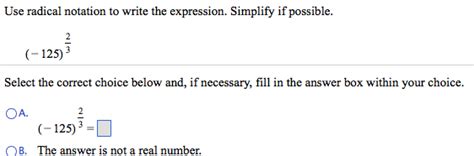 Solved Use Radical Notation To Write The Expression