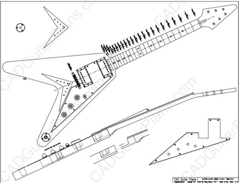 Чертеж Gibson Flying V Nilse