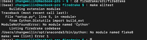 Modulenotfounderror No Module Named Cythonuserszhangweilinopt