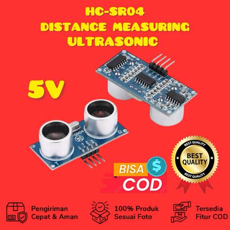 Jual Hc Sr04 Sr04 Ultrasonic Distance Measuring Transducer Sensor Module Shopee Indonesia