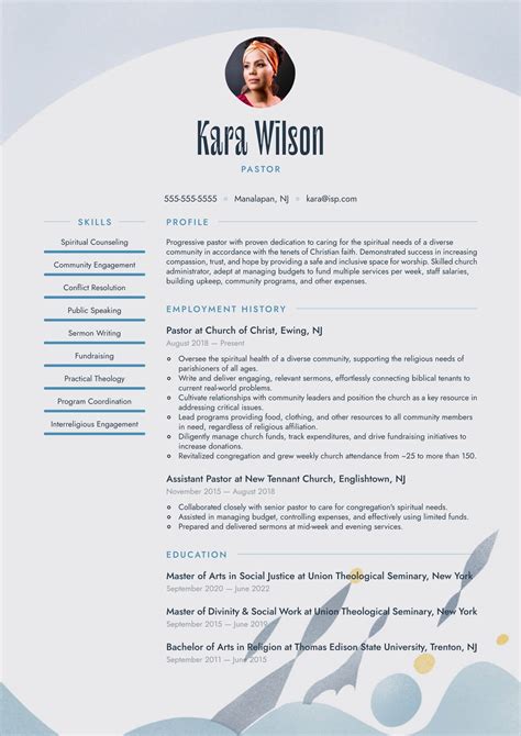 Pastor Resume Examples Templates 2025 Resume Io