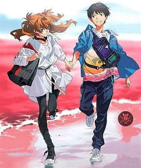 Neon Genesis Evangelion Shinji And Asuka