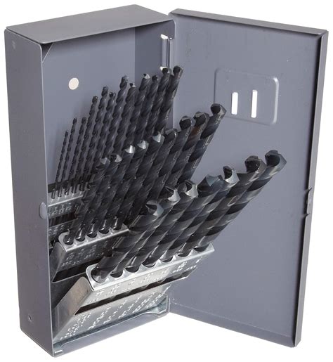 Amazon Chicago Latrobe 120 Series High Speed Steel Long Length Drill Bit Set With Metal Case