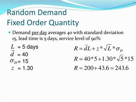 Ppt Random Demand Fixed Order Quantity Powerpoint Presentation Free Download Id 1572476