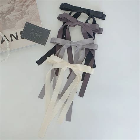 특가 발레코어 리본핀 슬림 더블 롱리본 12컬러 제니 발레리나 소녀룩 골프리본 발레룩