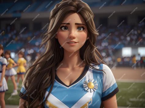 Premium Ai Image 3d Cartoonstyle Photography Of Cheerleading Girls In