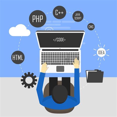 Workplace Programmer Process Coding Stock Illustrations Workplace Programmer Process