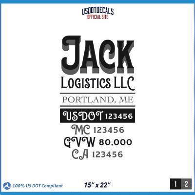 Usdot Decals And Number Stickers For Trucks 100 Custom Us Dot Decals