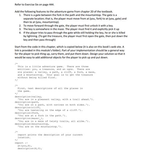 Solved Refer To Exercise Six On Page 444 Add The Following