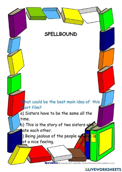Spellbound Free Interactive Worksheets 1172229