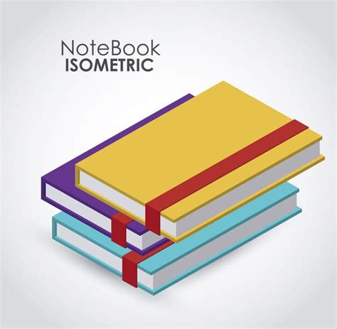 Premium Vector Isometric Notebook Icon Design
