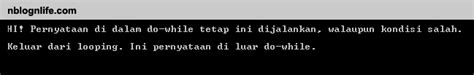 C Perulangan For While Do While Continue Dan Break Nblognlife