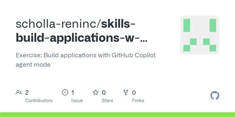 Github Scholla Renincskills Build Applications W Copilot Agent Mode