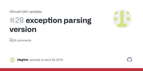 Exception Parsing Version · Issue 28 · Rtimushsbt Updates · Github