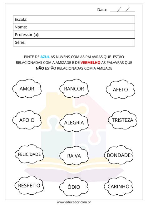 Atividades De Ensino Religioso Para O 1º Ano Sobre Amizade Educador